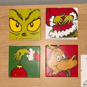 The Grinch | Holiday | Dr Seuss The Grinch Ceramic Coasters | Poshmark